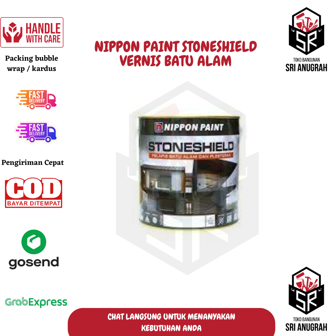 Jual Nippon Paint Stone Shield Vernish Batu Alam 1L | Shopee Indonesia