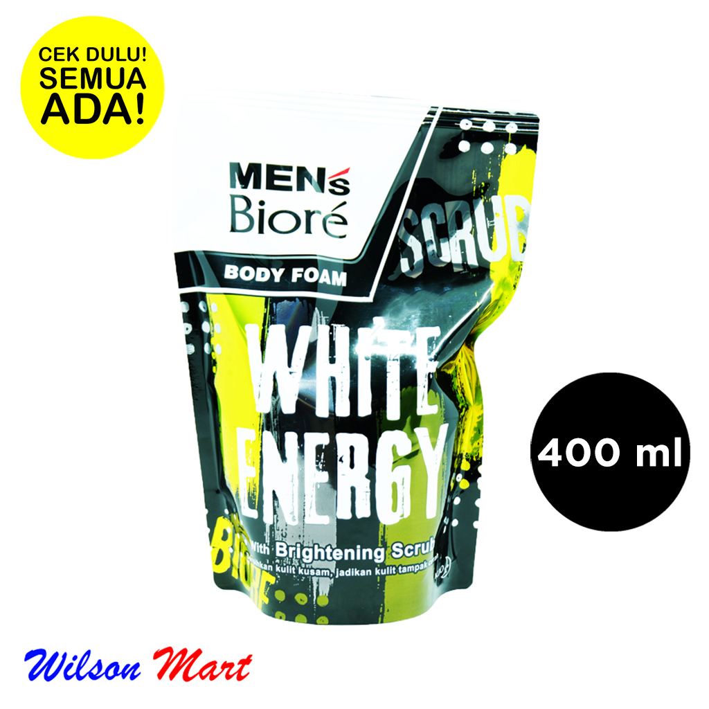 Jual BIORE MENS BODY FOAM SABUN WHITE ENERGY 400 ML REFILL | Shopee ...