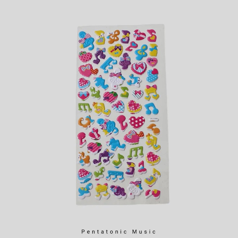 Jual Stiker Musik Bow Music Sticker Kado Hadiah Pentatonic Aksesoris ...