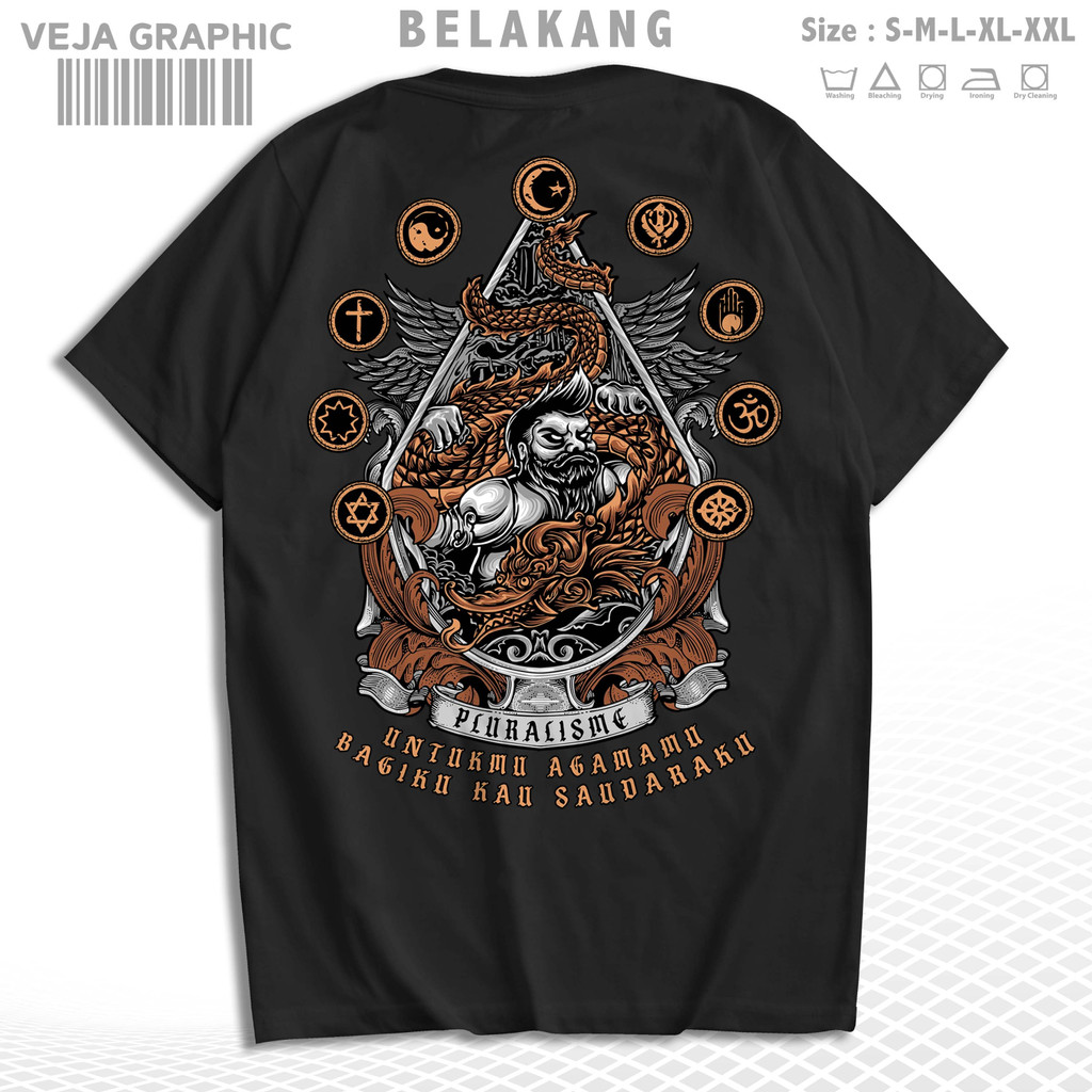 Jual VEJAGRAPHIC Kaos Pluralisme Untukmu Agamamu | Baju Satanic ...