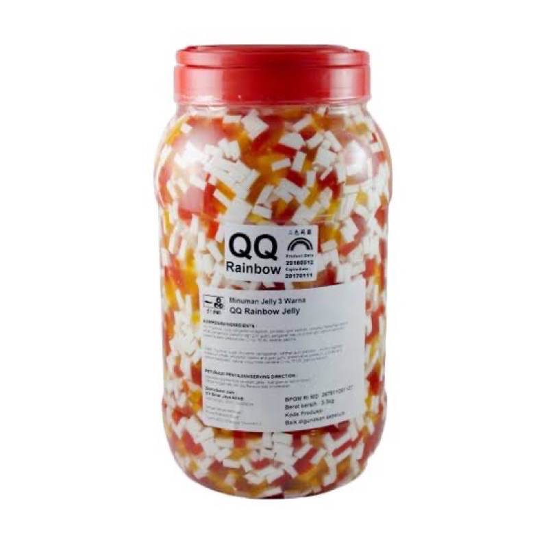 Jual Rainbow Jelly QQ Jelly Topping Minuman 3,2kg It Pin | Shopee Indonesia