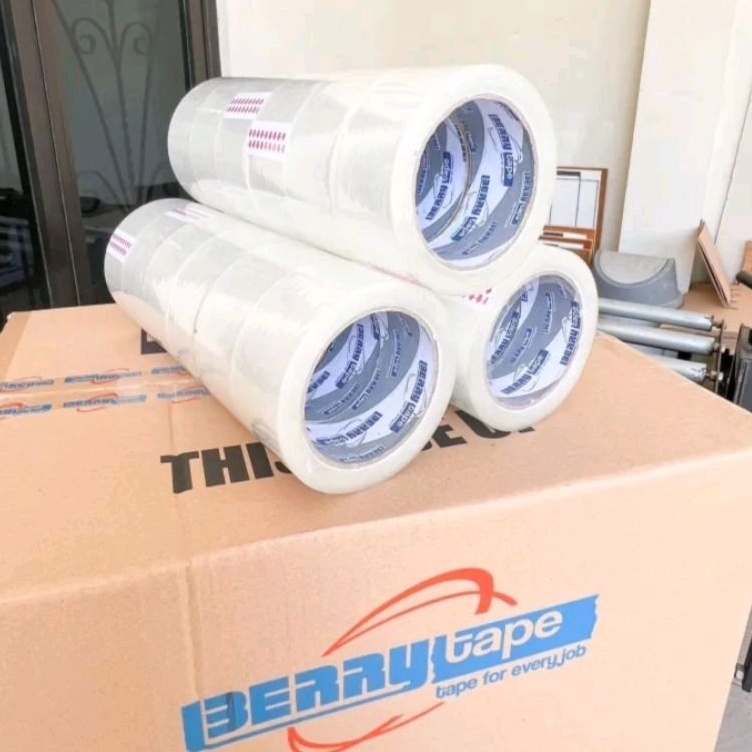 Jual Lakban Solasi Bening Coklat Berry Tape 90Y / 85M x 48mm | Shopee ...