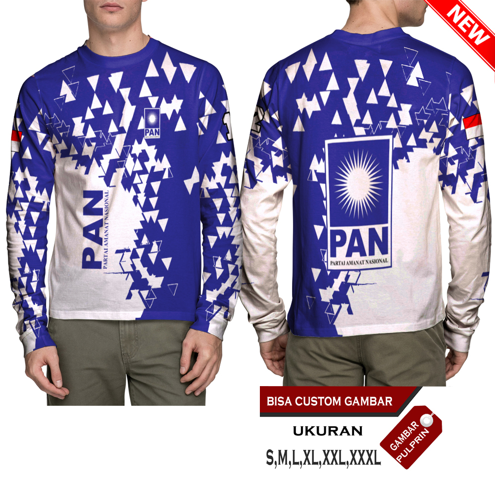 Jual Baju Kaos Partai PAN Amanat Nasional Logo pan Pemilu Pilpres 2024 ...