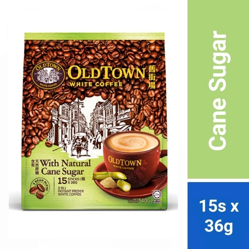 Jual OLDTOWN 3in1 Natural Cane Sugar White Coffee Malaysia (36g x 15 sachet) | Shopee Indonesia