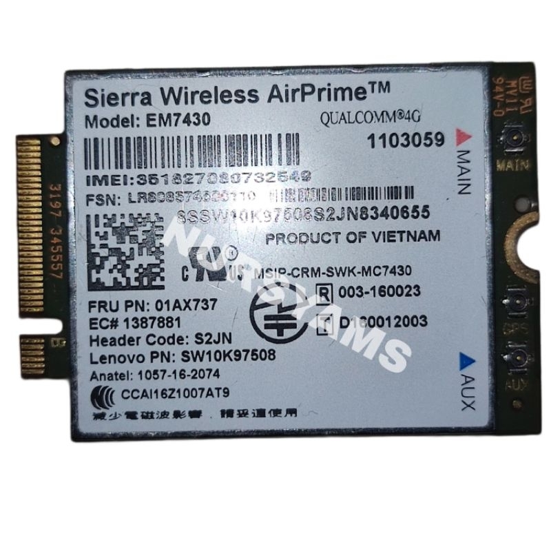 Jual Part Modem Rakitan Adapter Module L850-GL DW5821E EM7430 EM7455 ...