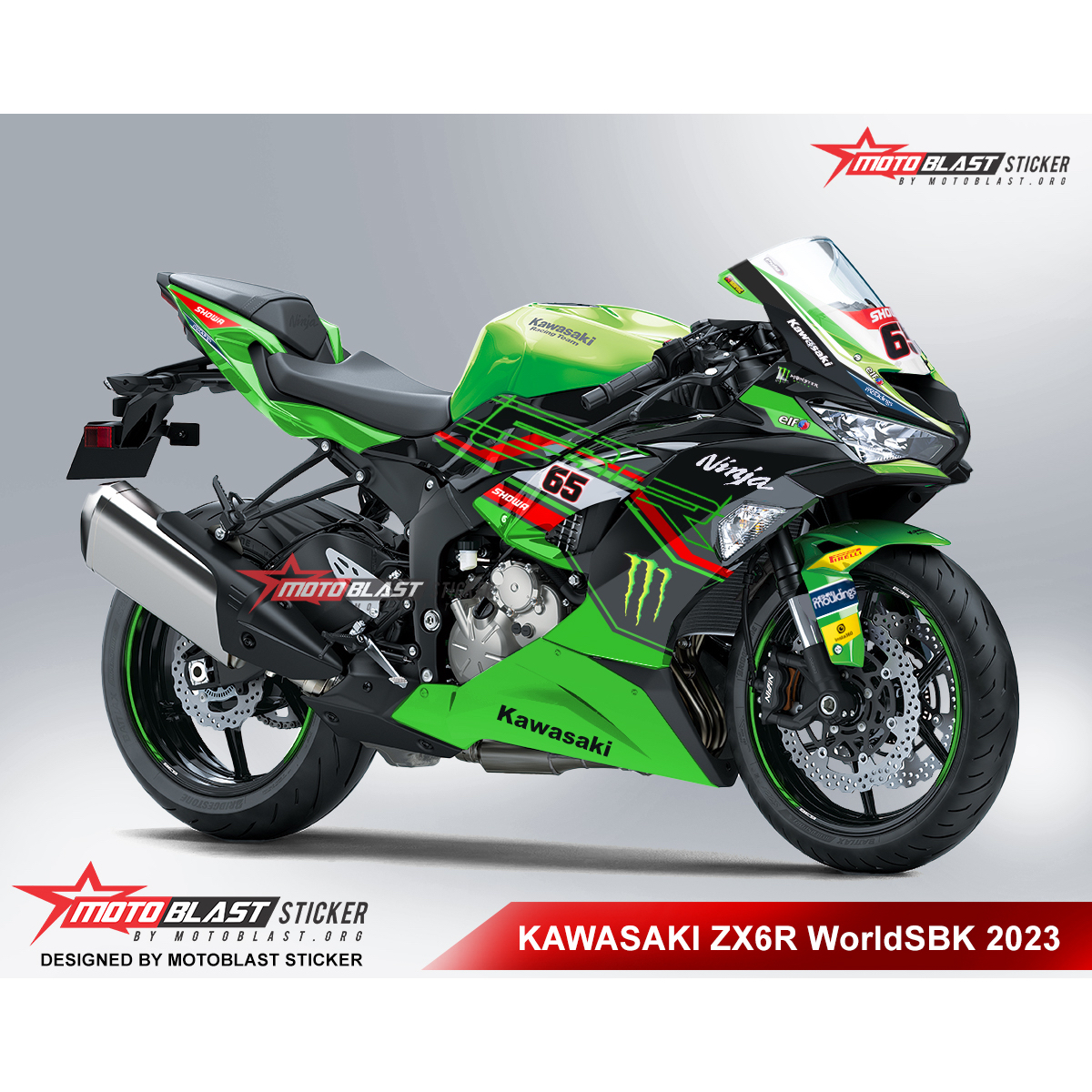 Jual Decal Stiker ZX6R Livery WorldSBK Racing Team Full Body Motoblast ...