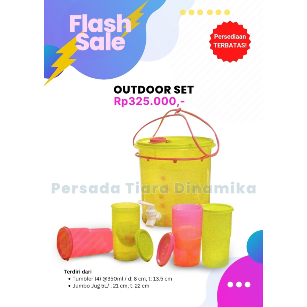 Jual TUPPERWARE OUTDOOR SET - PERLENGAKAPAN MINUM SET (TUMBLER & JUMBO ...