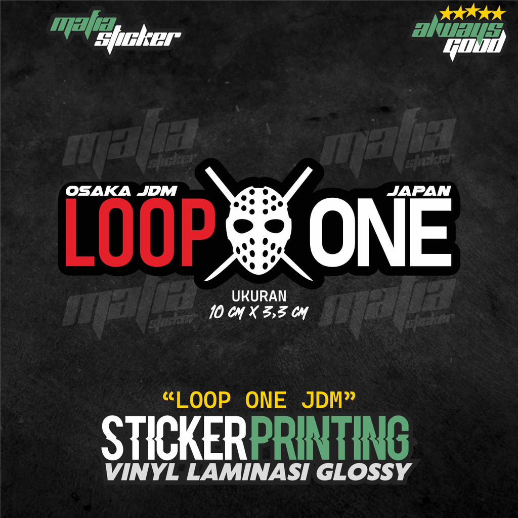 Jual Sticker Stiker Print Cut Loop One Osaka Kanjo Jdm Cars Shopee