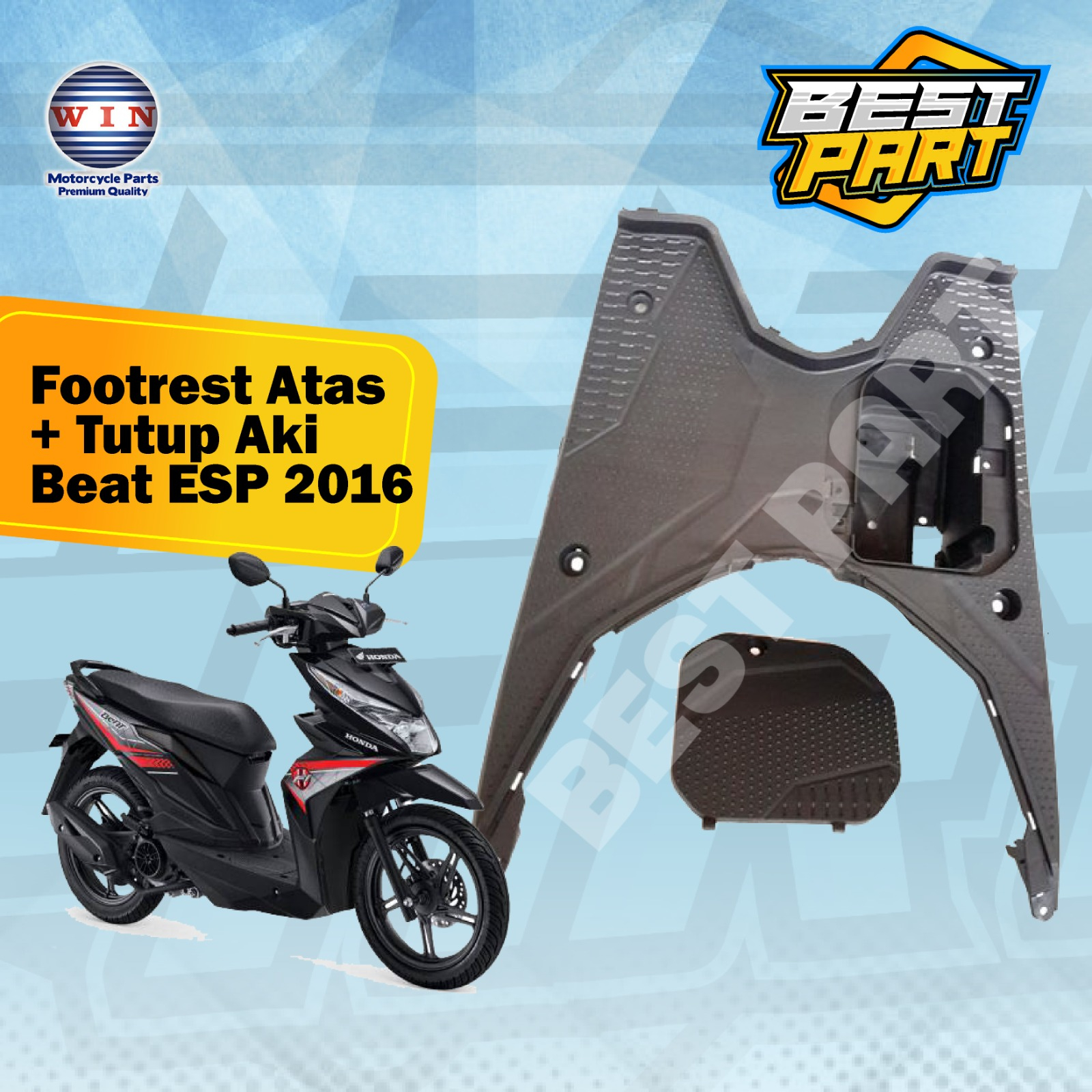 Jual PIJAKAN KAKI LANTAI KAKI PLUS TUTUP AKI HONDA BEAT ESP BEAT STREET 2016 2017 2018 2019 ...