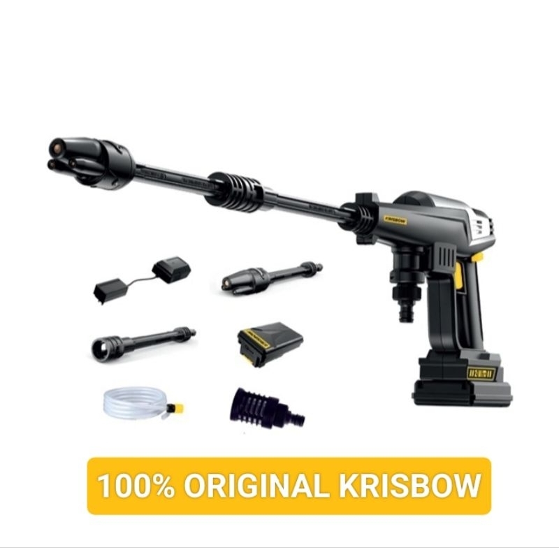 Jual KRISBOW HIGH PRESSURE JET CLEANER CORDLESS TANPA KABEL 35 BAR | Shopee Indonesia