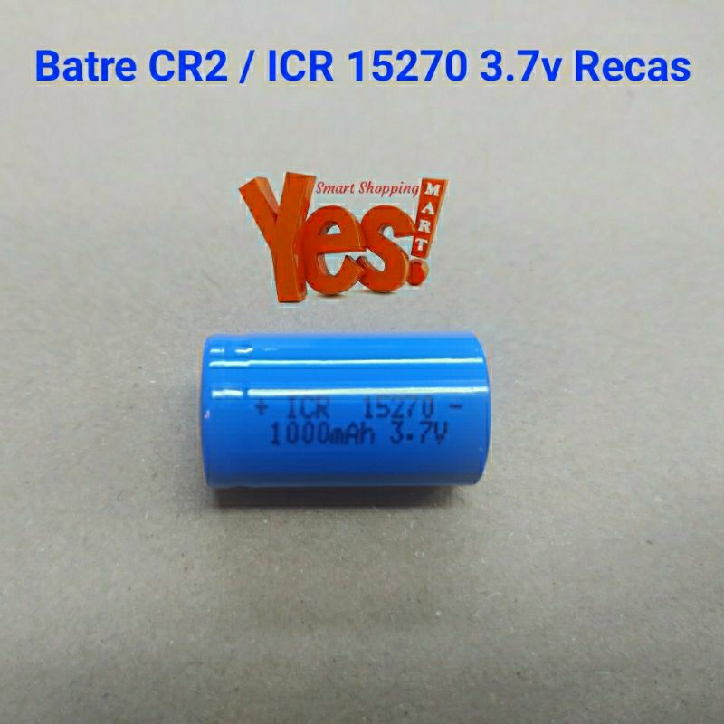 Jual Battery CR2 ICR15270 Recharge Recas 3,7v | Shopee Indonesia