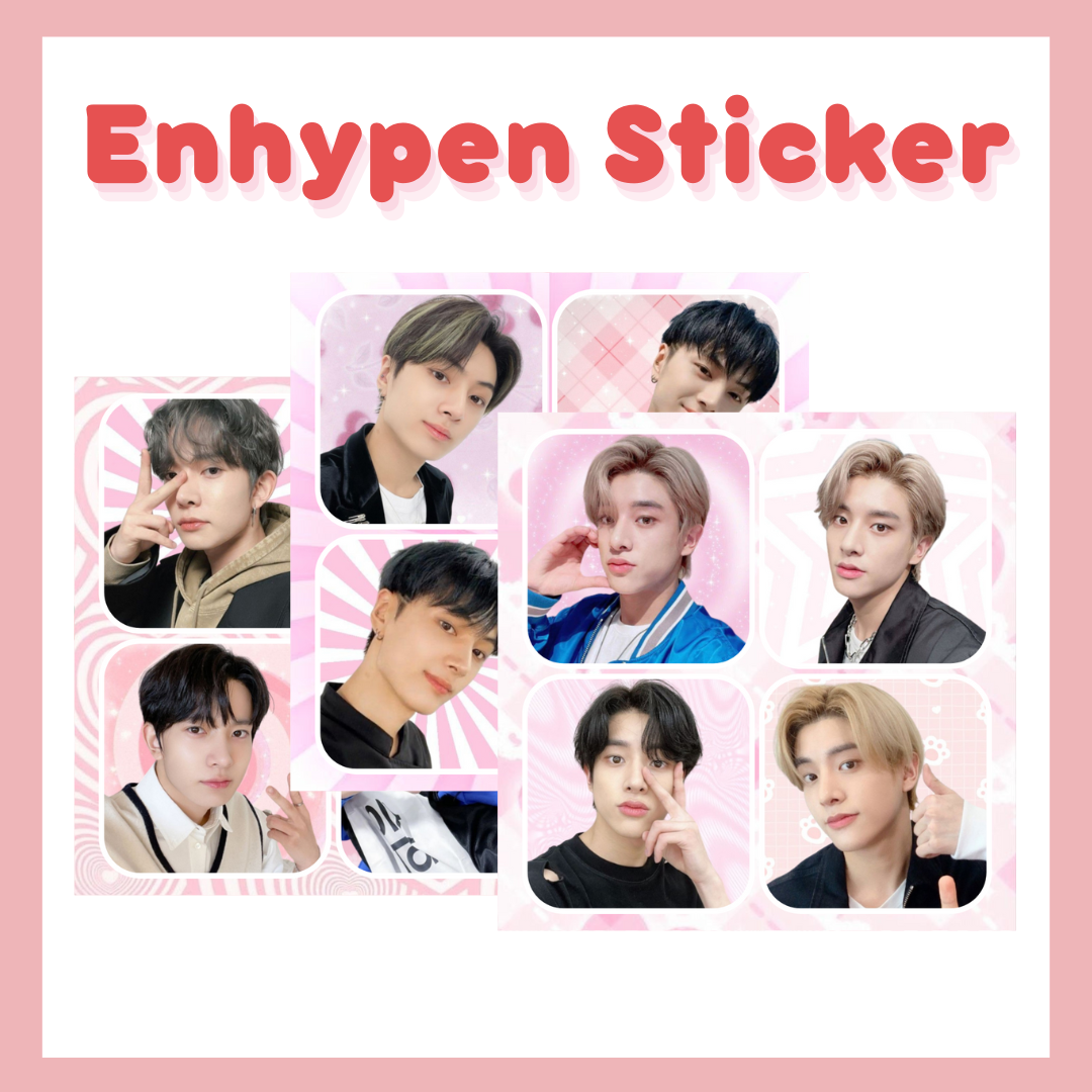 Jual Enhypen sticker deco pink aesthetic sticker mail mini edition ...