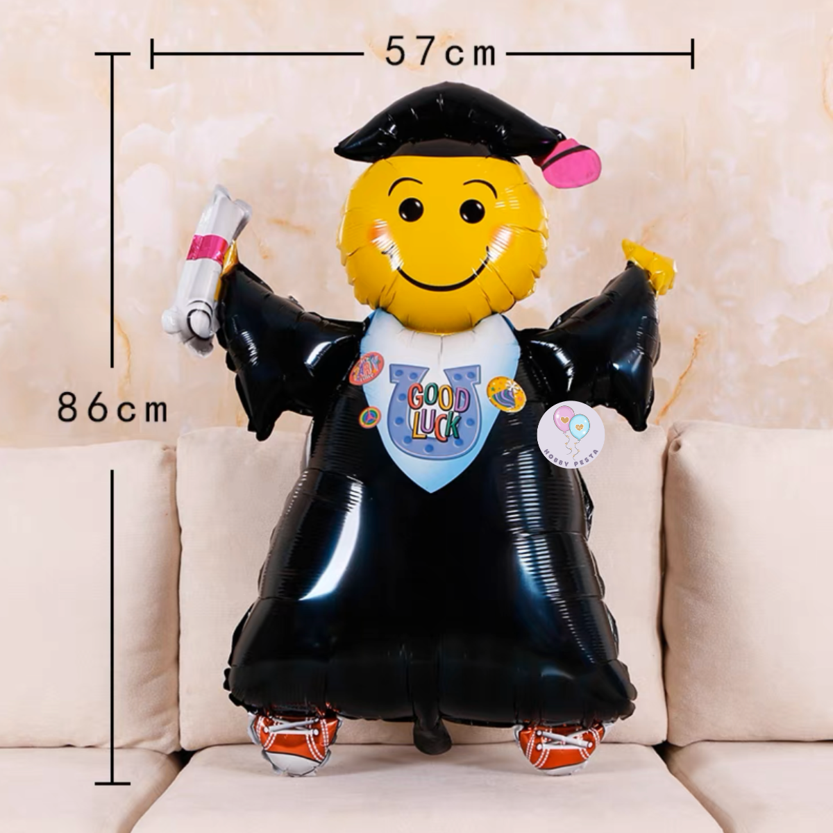 Jual Balon Foil Graduation Jumbo / Balon Wisuda / Balon Toga / Balon ...