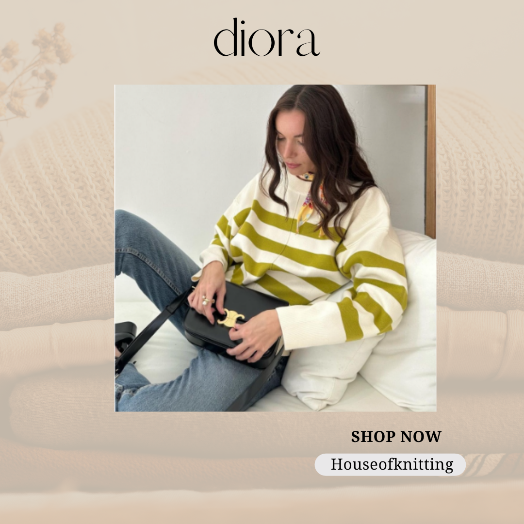 Jual Sweater rajut Oversize Stripe -DIORA SWEATER | Shopee Indonesia