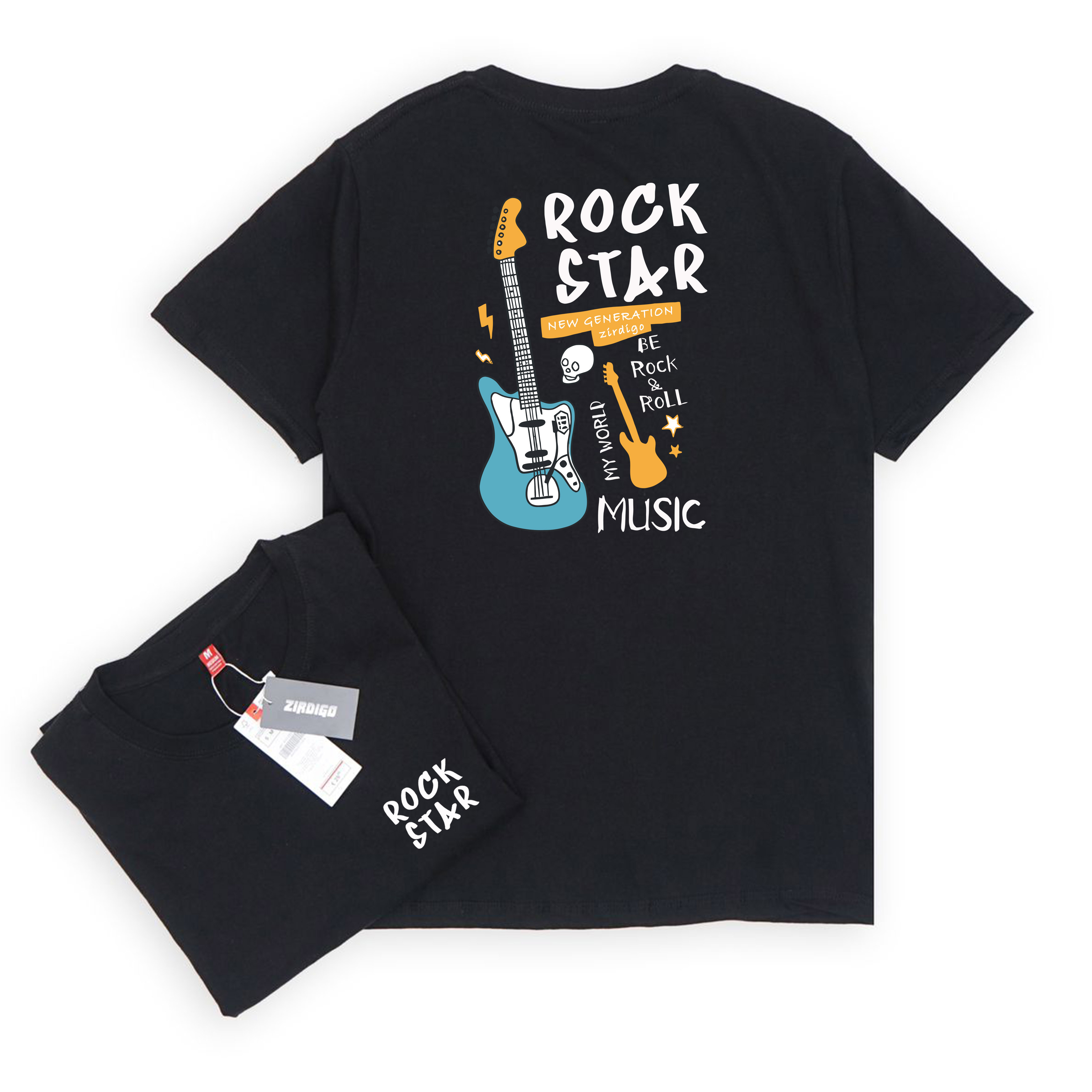 Jual Zirdigo Kaos Distro Rock Star db White debe Lengan Pendek Print ...
