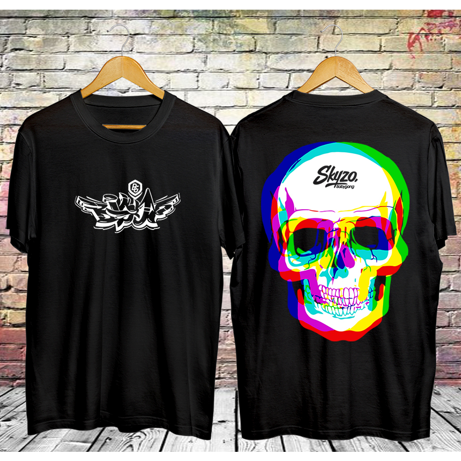 Jual T-shirt Baju Kaos Skyzo Skull Rainbow | Shopee Indonesia