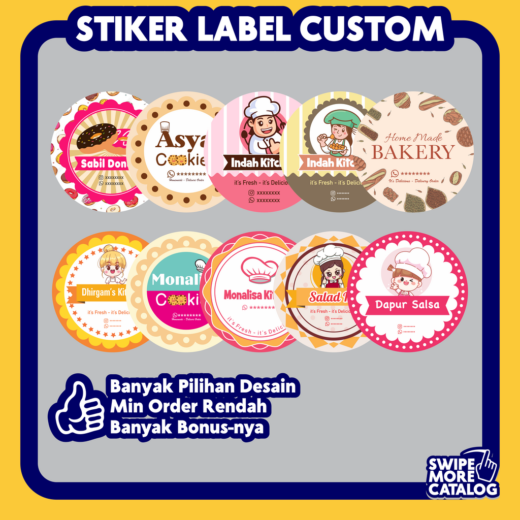 Jual Cetak Stiker Logo Label Makanan Cromo Kemasan Botol Minuman Custom ...