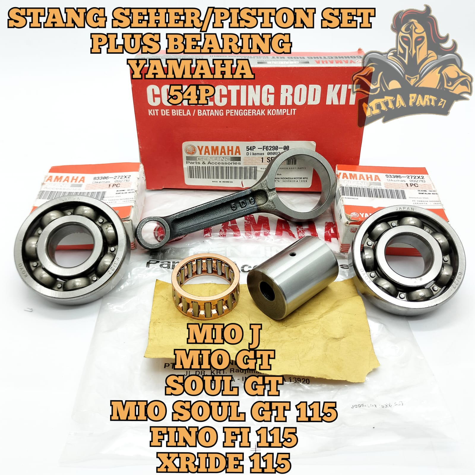Jual ORIGINAL STANG SEHER SET PLUS BEARING KIRI KANAN 63/22 6305 ASLI ORIGINAL YAMAHA 54P ...