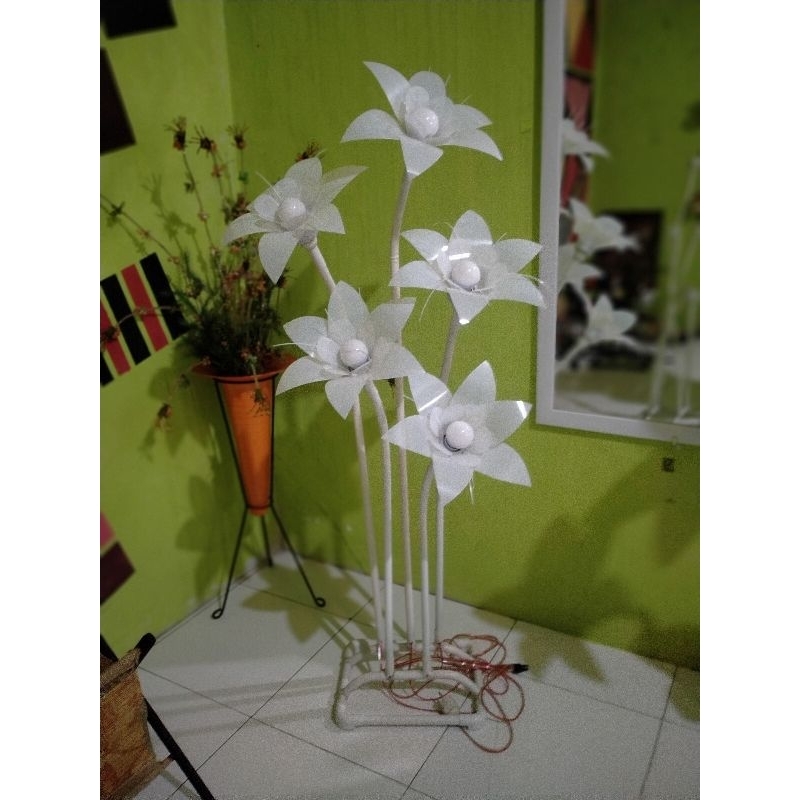 Jual standing bunga lampu kelopak bunga dekorasi KOMPLIT rakitan ...