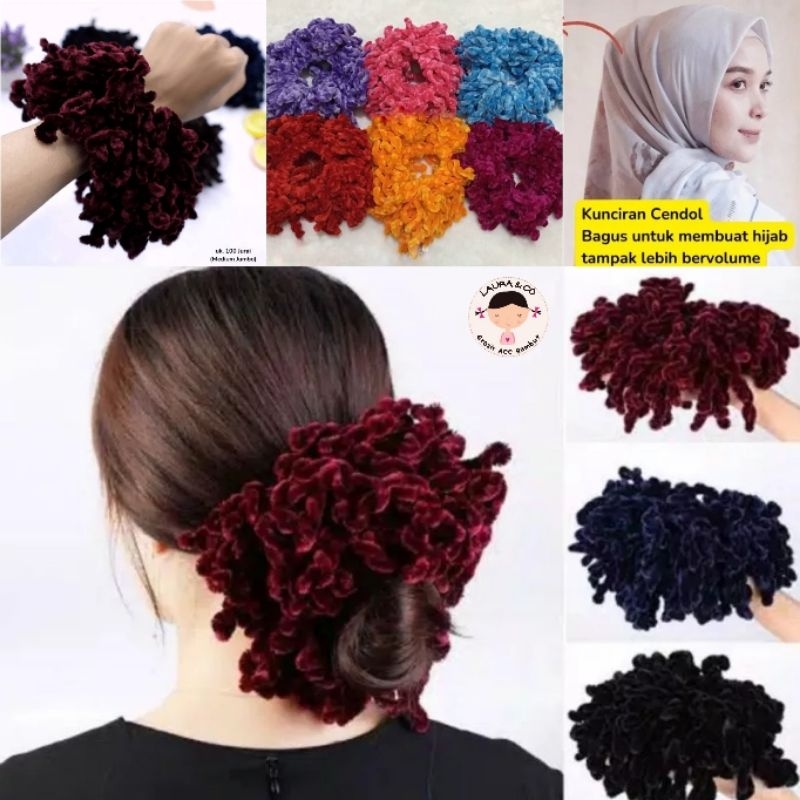 Jual IKAT KUNCIR UBUR UBUR BESAR 100 JURAI CENDOL KUNCIRAN CEPOL HIJAB ...
