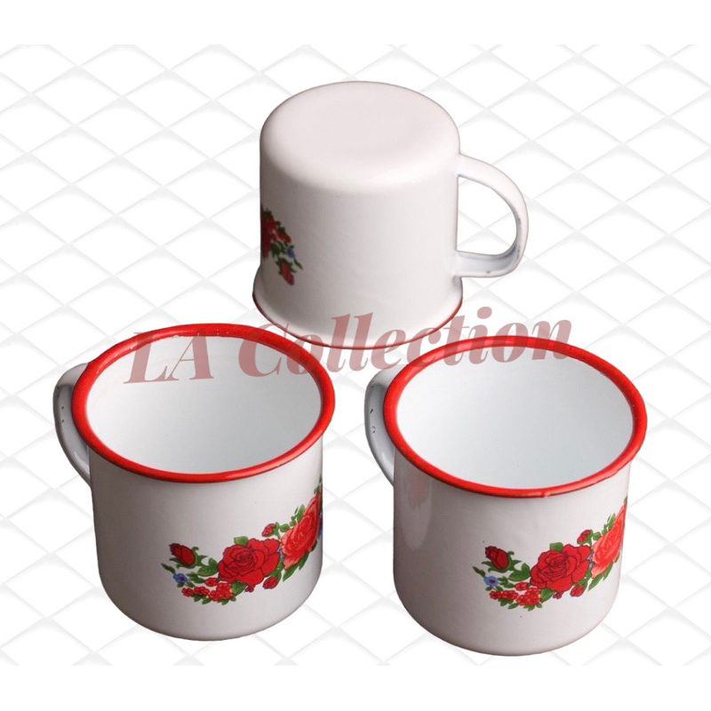 Jual Gelas Jadul / Mug Kaleng / Cangkir Enamel 7CM Motif | Shopee Indonesia
