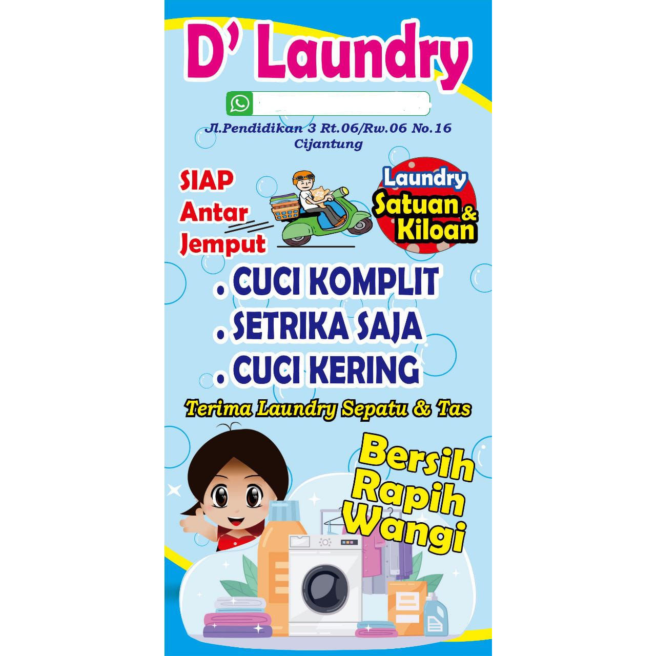 Jual Brosur Laundry | sekolah | les | bimbel | Shopee Indonesia
