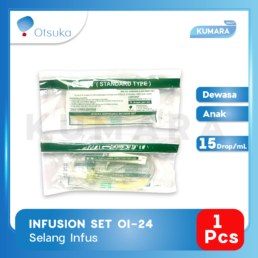 Jual OTSUKA - Infusion Set Dewasa OI-24 / Selang Infus Dewasa Otsu ...