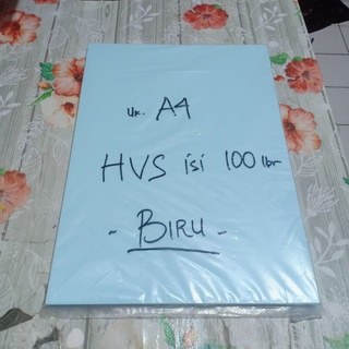 Jual Kertas HVS A4 Warna BIRU Eceran Isi 100 Lembar / Paper Fotocopy ...