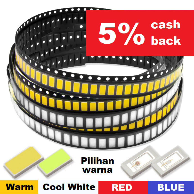 Jual SMD LED Chip 5730 0.5W Cool Cold /Warm White Putih Red Blue Biru Merah | Shopee Indonesia