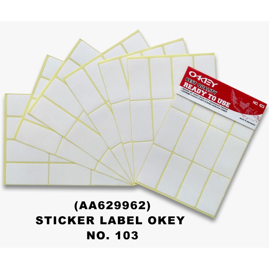 Jual Label Harga Stiker Undangan Nama OKEY No 103 isi 7 lembar | Shopee ...