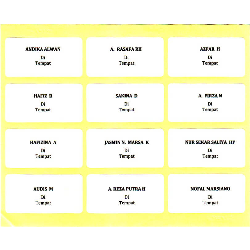 Jual Cetak label nama + label | Shopee Indonesia