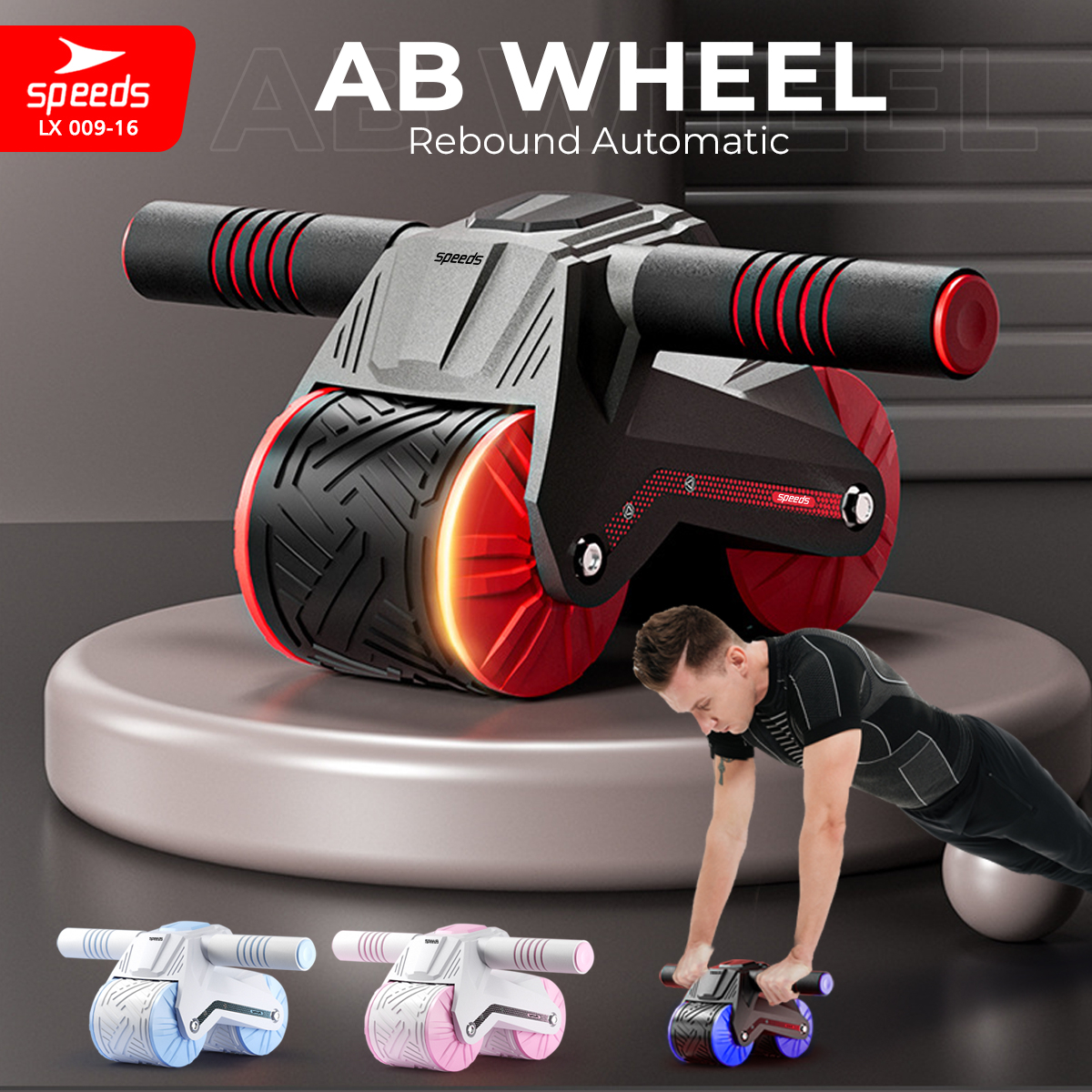 Jual SPEEDS Ab Wheel / Ab Roller / Abdominal Roller / Alat Push Up ...