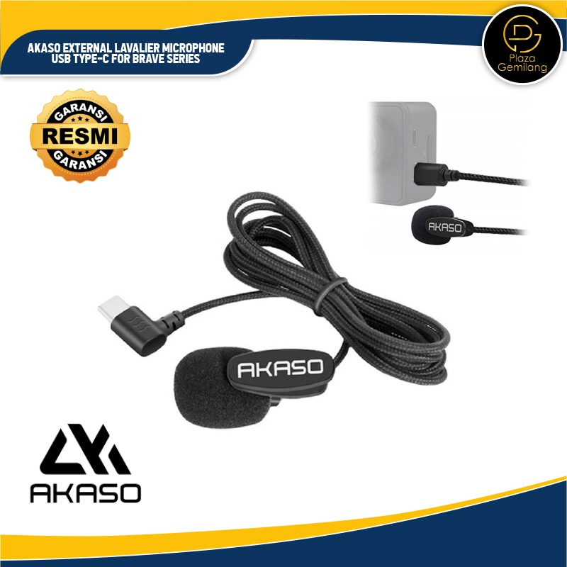 Jual Akaso External Lavalier Microphone USB Type-C for Brave Series ...