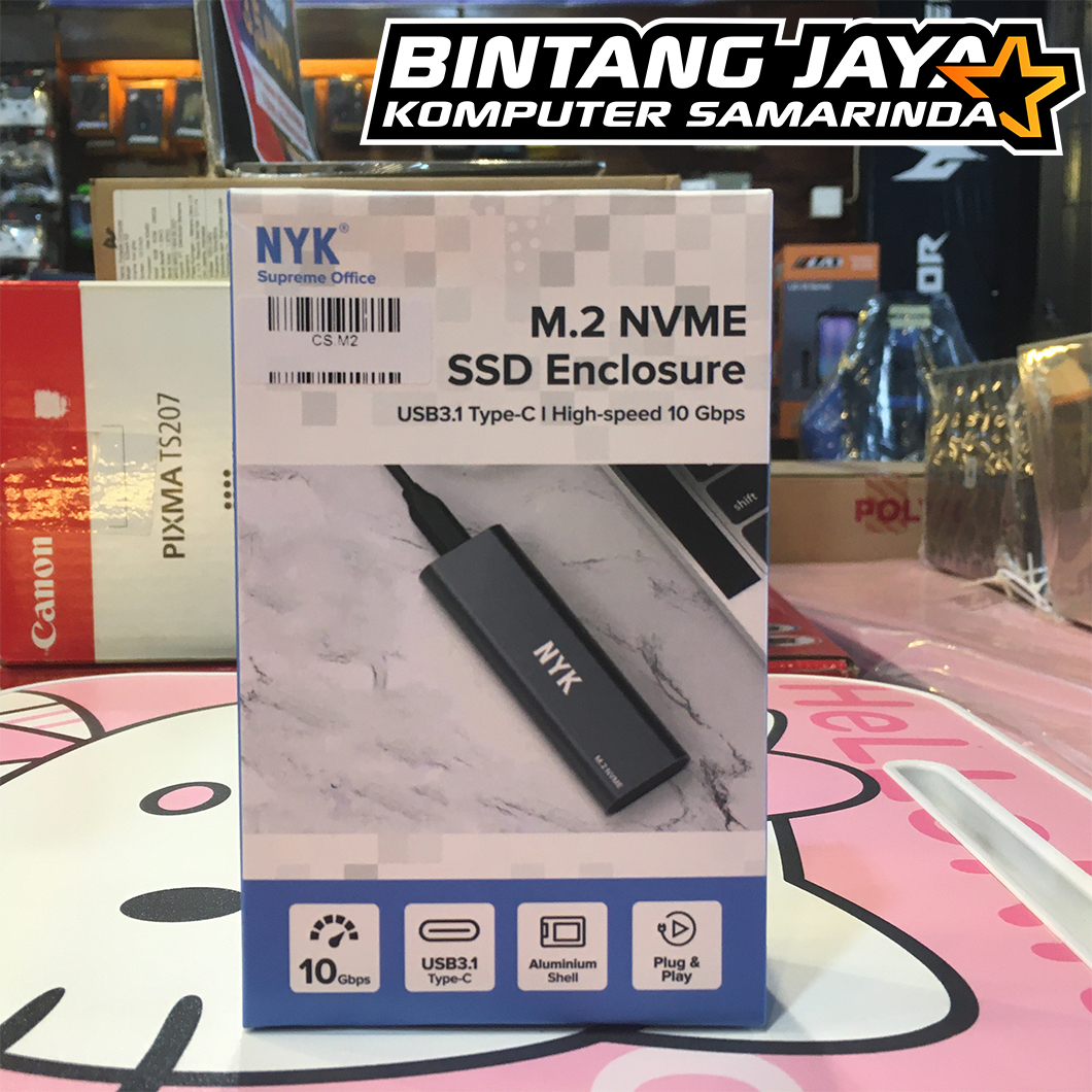 Jual NYK Office Casing Enclosure SSD M.2 NVME USB 3.1 Type-C | Shopee ...