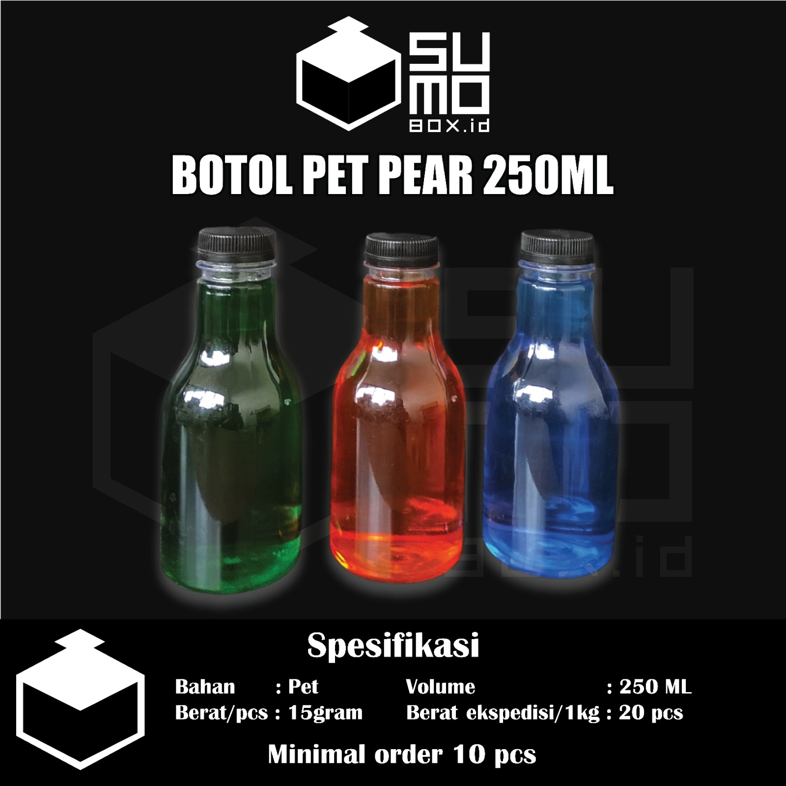 Jual Botol Plastik Pear 250ml Pir 250 ml Cikita Cendol Short Neck ...