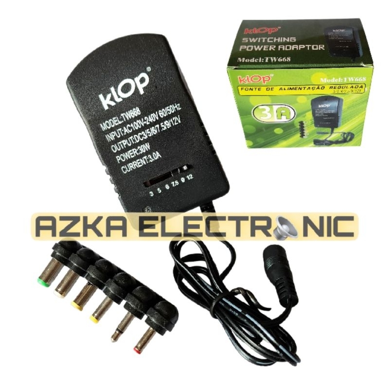 Jual Adaptor 3A Universal Adjustable 3V 5V 6V 7.5V 9V 12V 3 Ampere ...