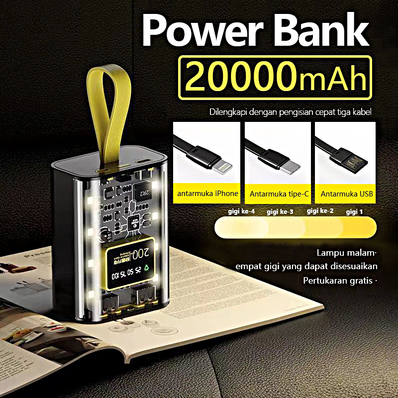 Jual 10000mAh, 20000mAh, power bank 30000mAh, transparan dan portable ...