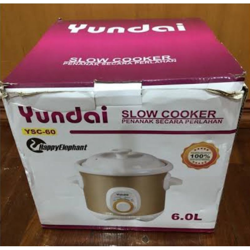 Jual YUNDAI SLOW COOKER 6 LITER YSC 60 BAHAN CERAMIC 300 WATT | Shopee ...
