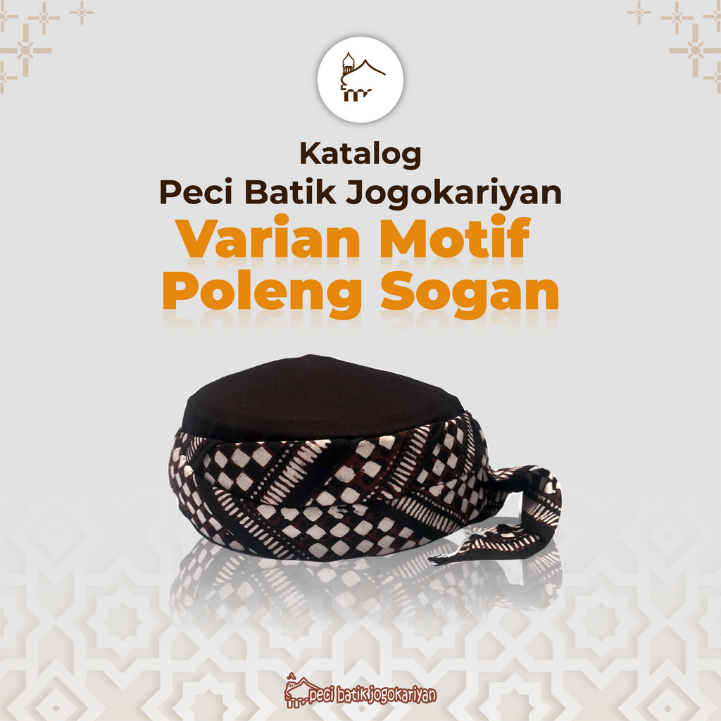 Jual Peci Batik Jogokariyan Motif Poleng Sogan Orignal | Shopee Indonesia