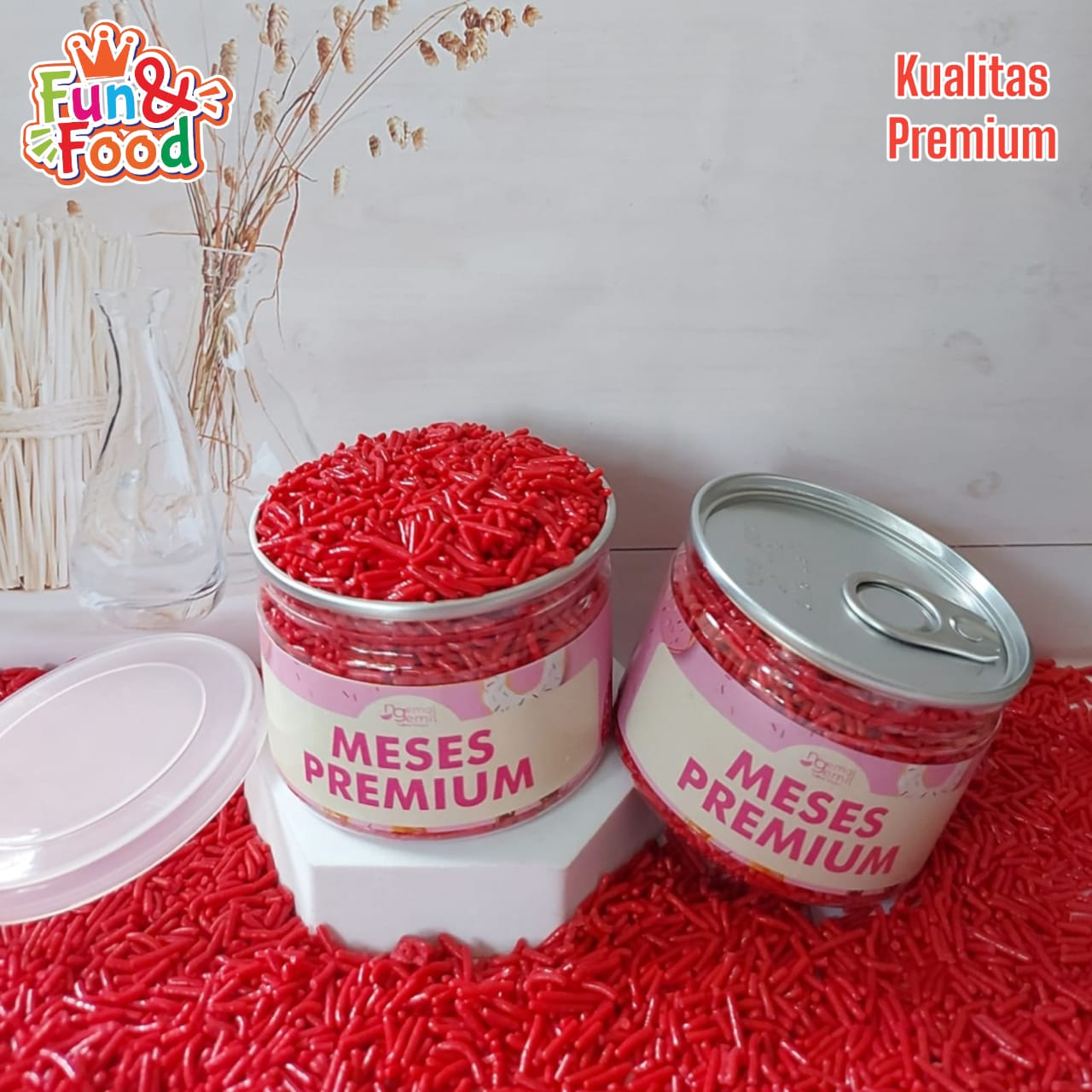 Jual Can Meses Merah Butiran Coklat Sprinkle Topping Kue Donut Bolu ...