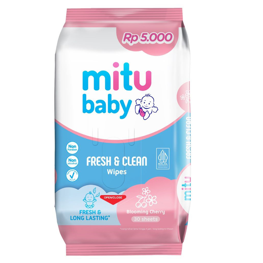 Jual Mitu Baby Fresh & Clean Wipes 30s | Shopee Indonesia