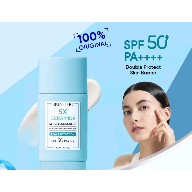 Jual SKINTIFIC - 5X Ceramide Serum Sunscreen SPF 50 PA++++ 30ml (biru ...
