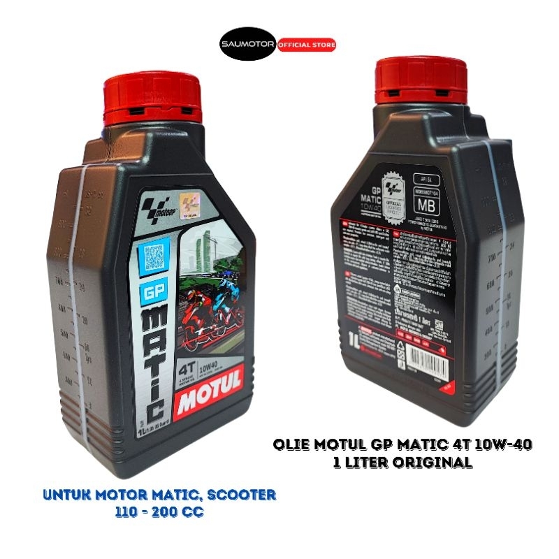 Jual Saumotor Oli MOTUL GP MATIC 4T 10W-40 1 Liter Oli mesin motor matic Yamaha | Shopee Indonesia