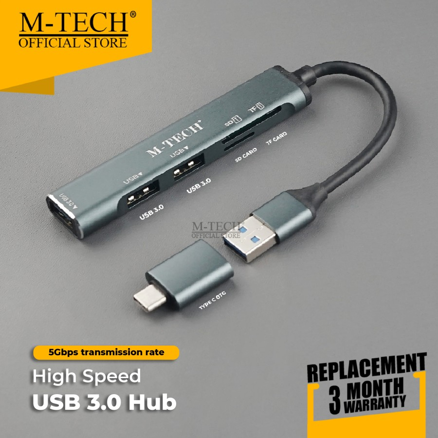 Jual M-Tech USB HUB 2.0 3.0 Port USB Support 1TB Garansi Resmi Original ...