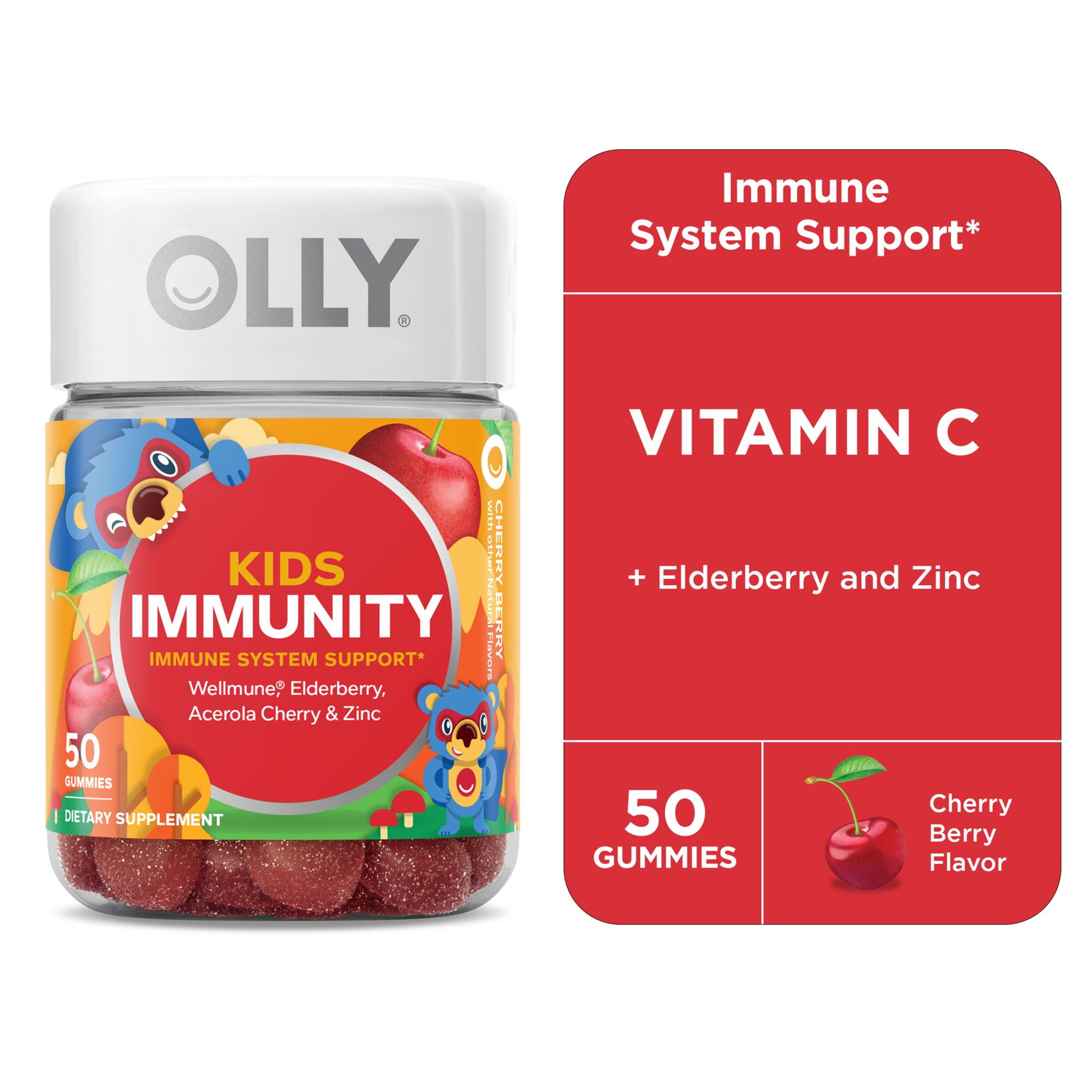 Jual OLLY Kids Immunity Gummy Supplement with Wellmune and Elderberry ...