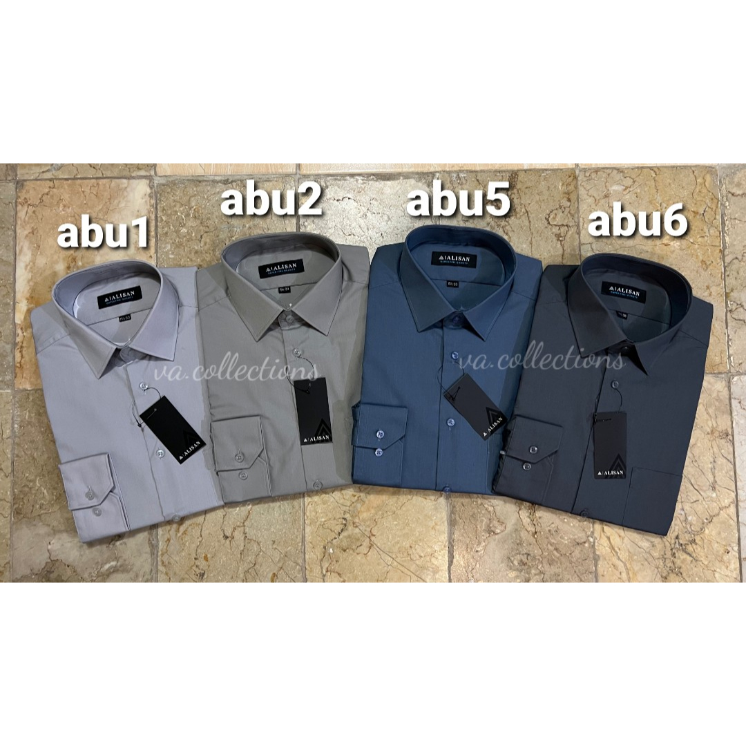 Jual ALISAN REGULAR - KEMEJA POLOS LENGAN PANJANG PRIA WARNA ABU1 ...