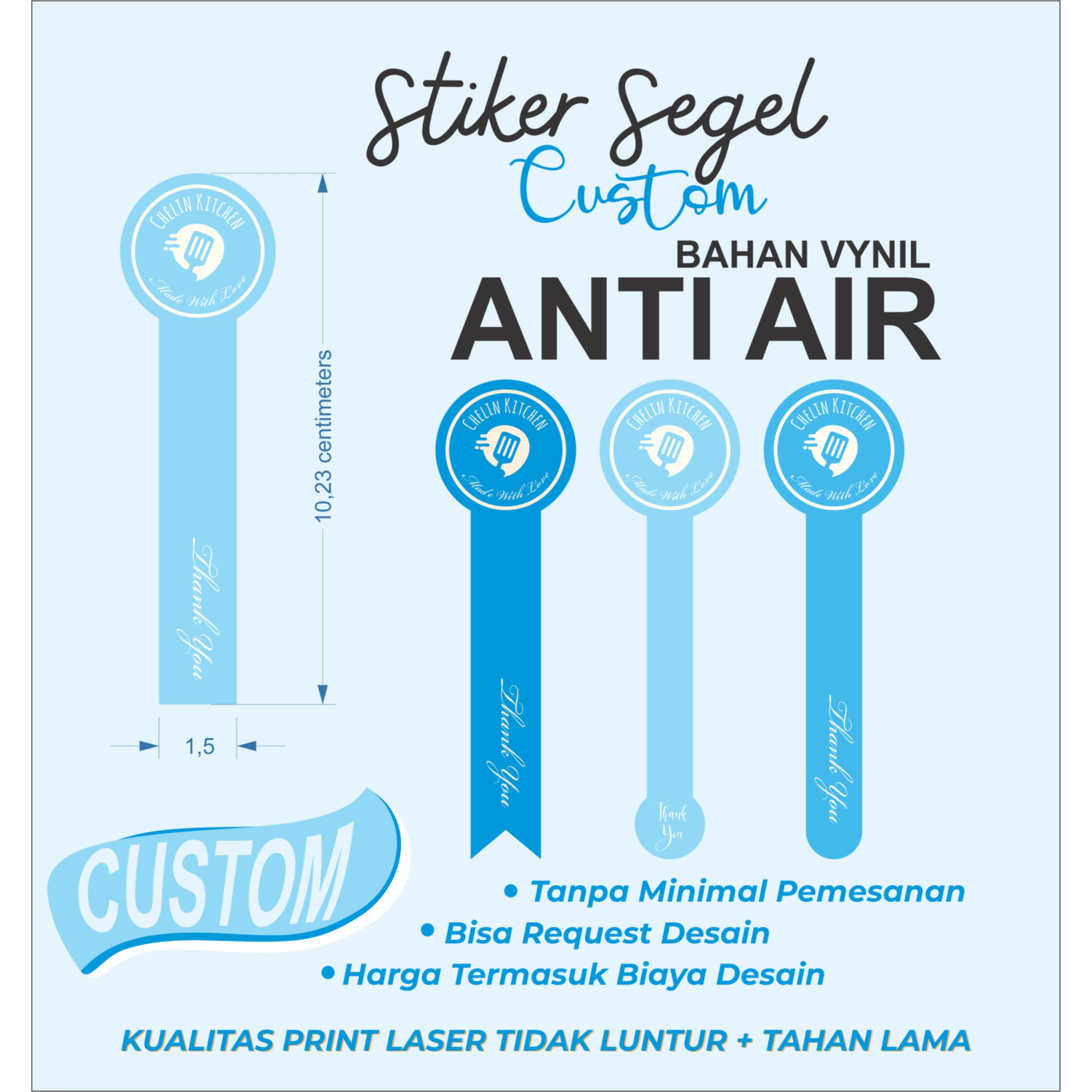 Jual STIKER SEGEL ANTI AIR ISI 110 PCS | Shopee Indonesia