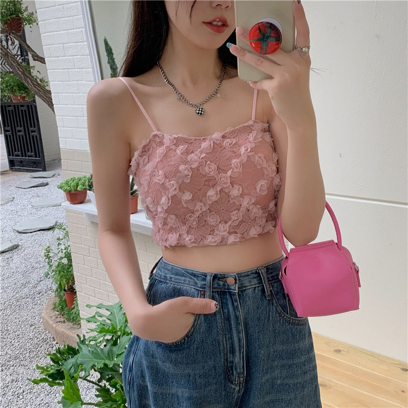Jual Tank Top Atasan Wanita Import Pendek Tanktop With Bra Fashion Mini ...
