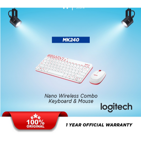 Jual Logitech MK240 Nano Wireless Combo Keyboard Mouse | Shopee Indonesia