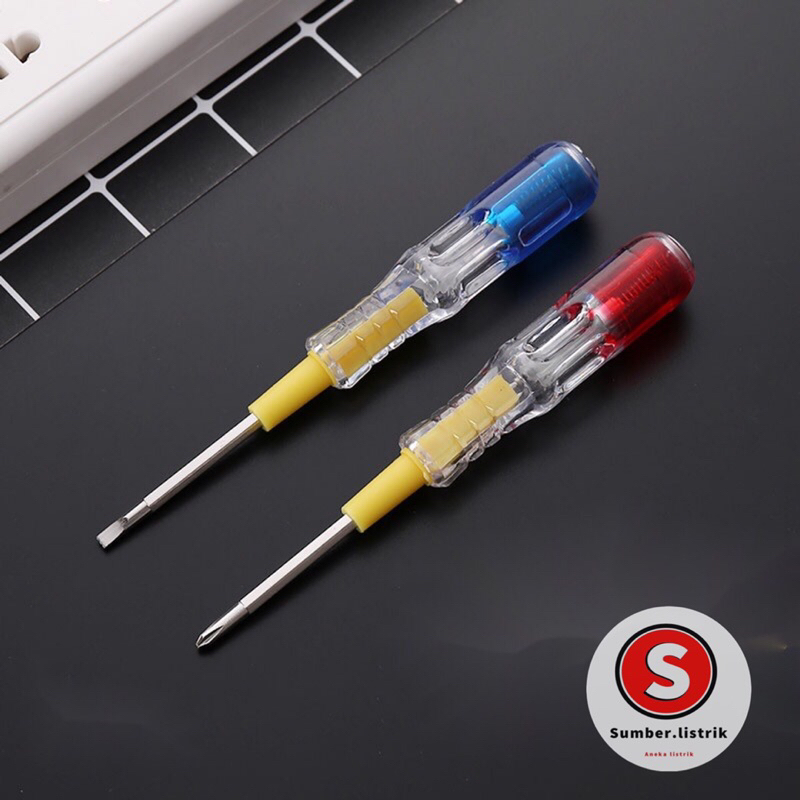 Jual Obeng Tespen Bolak Balik Plus 6121 /Minus Testpen Listrik ...